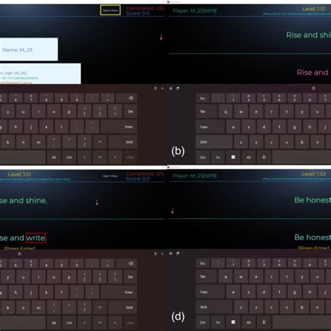 Snapshots Of The Game Typewriter A Player Registration And Game Download Scientific