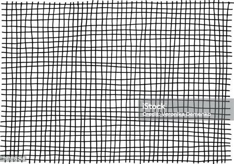 그런 지 잉크 손으로 그린 질감과 정사각형 케이지 패턴 디자인에 대한 흑백 배경입니다 거리 예술 스타일입니다 스크래치 라인 아트 벡터 일러스트레이션 감방에 대한 스톡 벡터