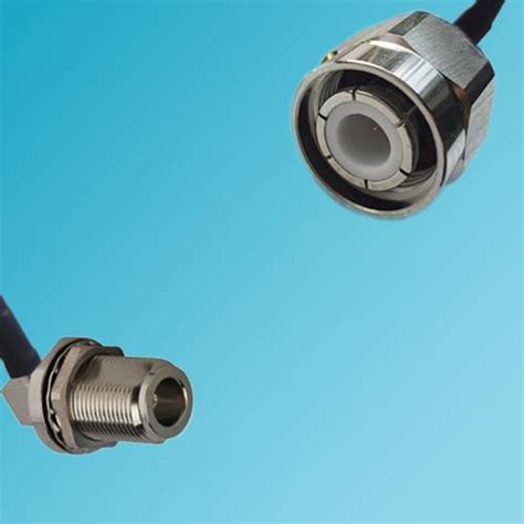 N Bulkhead Female Right Angle To Hn Male Rf Cable