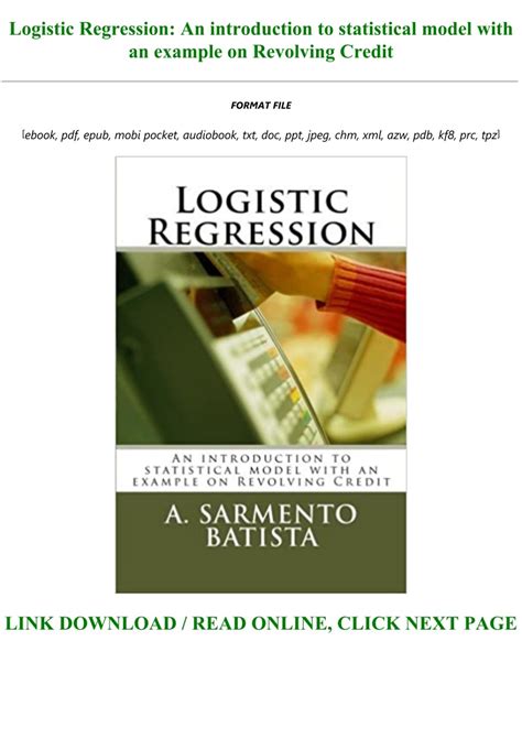 read book [pdf] logistic regression an introduction to statistical