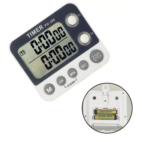 Reliable Dual Line Stopwatch Timer Count Up Down Memory Setting Loud