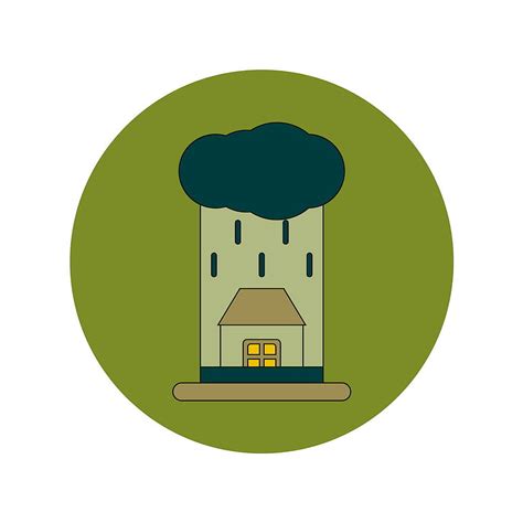 비 구름 벡터의 평면 디자인 Ai Eps Uidownload