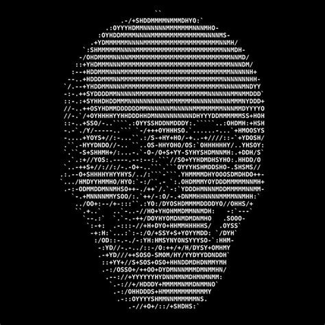 Black Acsii Skull Ascii Art Hacker Art Halloween Fonts