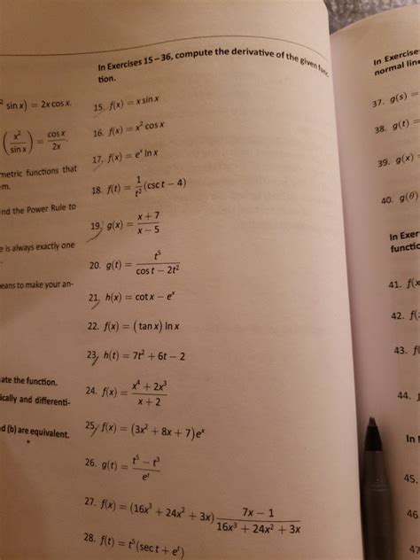 Solved The Derivative Of The Give The Given To In Exercises