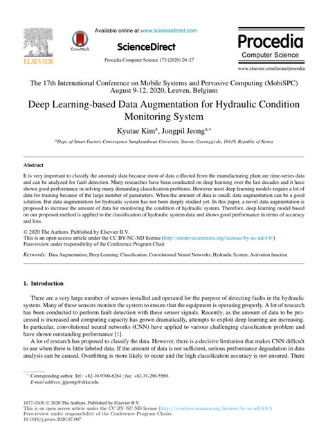 Pdf Deep Learning Based Data Augmentation For Hydraulic Condition