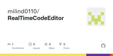 GitHub Milind RealTimeCodeEditor