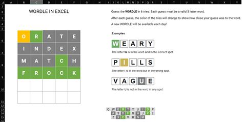 Check Out Wordle In Excel