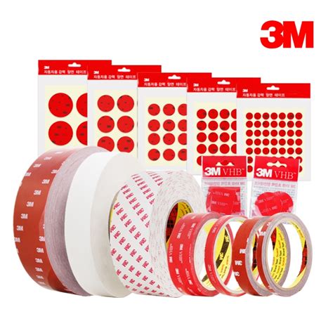 3m 양면 테이프 모음전 초강력 접착 폼 투명 차량용 Vhb 블랙박스 하이패스 사무용 대용량 산업용 원형 티몬