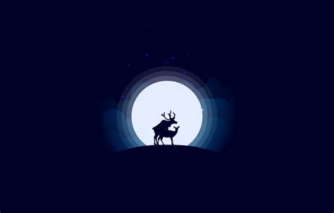 Wallpaper moon sex horn Cervidae for mobile and desktop section минимализм resolution
