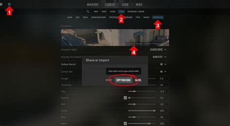 HOW TO Copy CS Crosshairs ProSettings Net