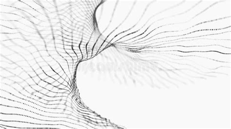 Wave 3d Wave Of Particles Abstract Blue Geometric Background Big Data Visualization Data