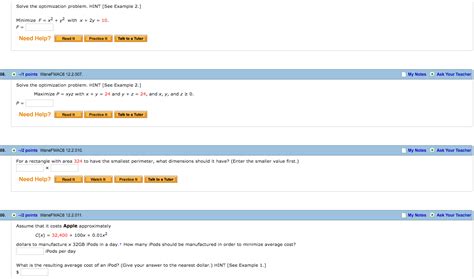 Solved Solve The Optimization Problem Minimize F X2