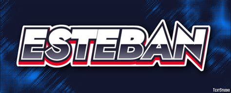 Esteban Efecto De Texto Y Diseño De Logotipos Nombre