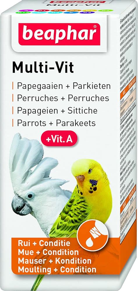 Beaphar Bogena Multi Vitamin for Parrots and Large Parakeets, 20 ml ...