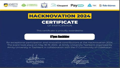 Giyos Rashidov On Linkedin So I Recently Received My Hackathon