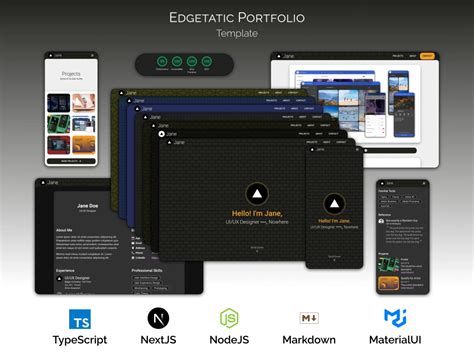An Edgetatic Portfolio Template Material You Nextjs Markdown Jamstack Upwork