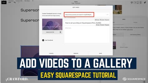 How To Upload Videos To A Gallery On Squarespace YouTube