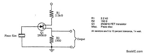 Piezoelectricbuffer Amplifiercircuit Circuit Diagram
