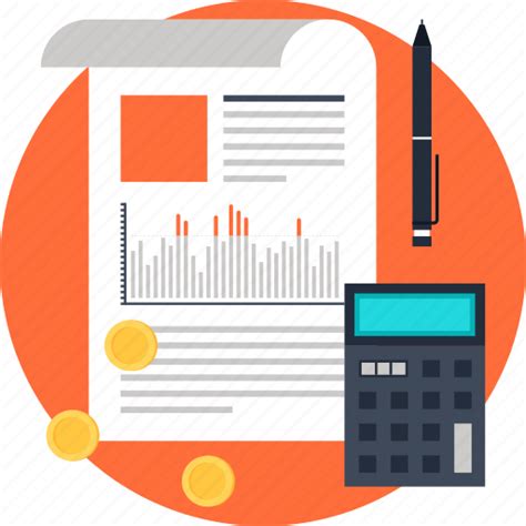 accounting analytics chart document graph report statistics icon