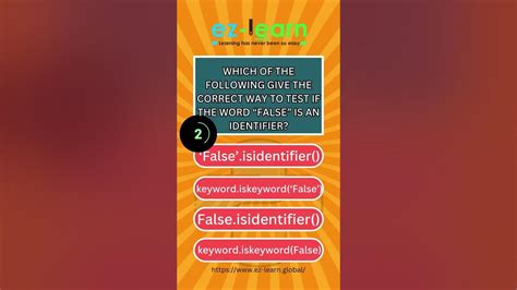 Python Interview Prep Identifiers And Keywords Ezlearnglobal Youtube