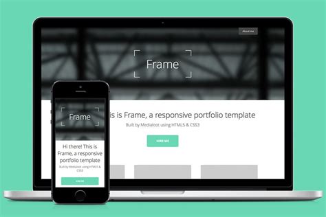 Frame Responsive Portfolio Html5 Template — Medialoot