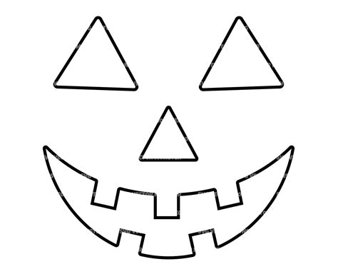 Pumpkin Face Outlined Svg Jack O Lantern Svg Halloween Svg Vector Cut File Cricut Silhoue