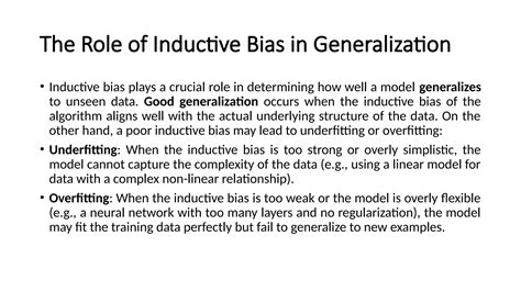 Inductive Bias And Various Characteristics Of Inductive Biaspptx
