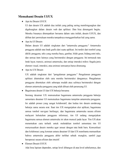 Memahami Desain Ui Ux Resume Tentang Pemahaman Uiux Design Memahami Desain Uiux Apa Itu