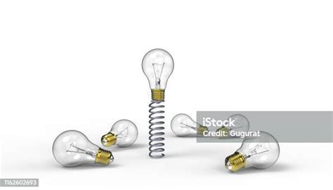 아이디어와 영감 전구 흰색 배경에 고립 된 이국적인 아이디어 리더의 창의력 3d 렌더링 0명에 대한 스톡 사진 및 기타 이미지