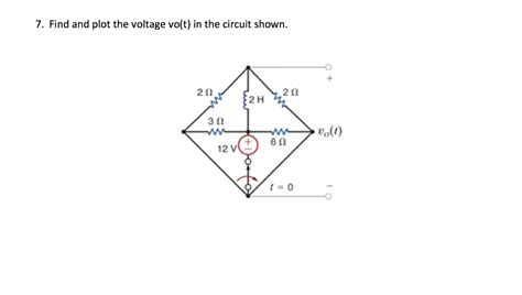 Solved 7 Find And Plot The Voltage Vo T In The Circuit Chegg Com