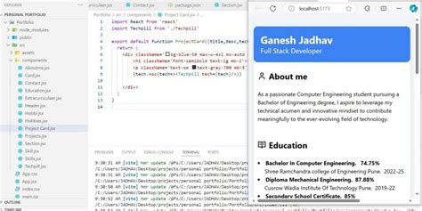 ganesh jadhav on linkedin react portfolio webdevelopsirt
