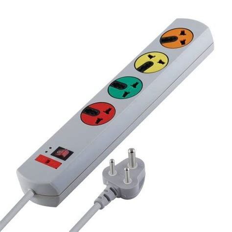 Mx 180 Rotatable 4 Universal Socket Power Strip Master Switch Fuse Led Indicator Spike