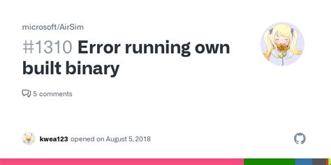 Error Running Own Built Binary Issue Microsoft Airsim Github