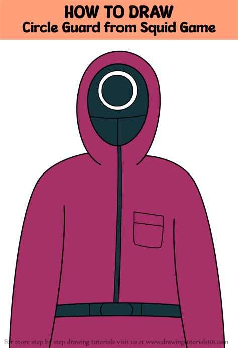 How To Draw Circle Guard From Squid Game Easy Step By Step Tutorial DrawingTutorials Com