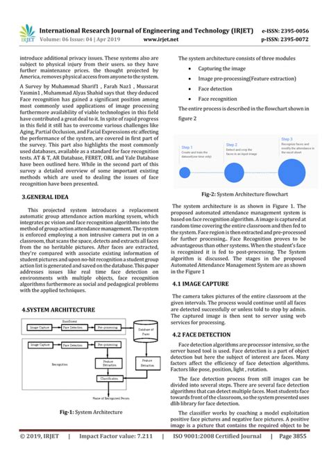 Irjet Attendance Management System Using Real Time Face Recognition Pdf