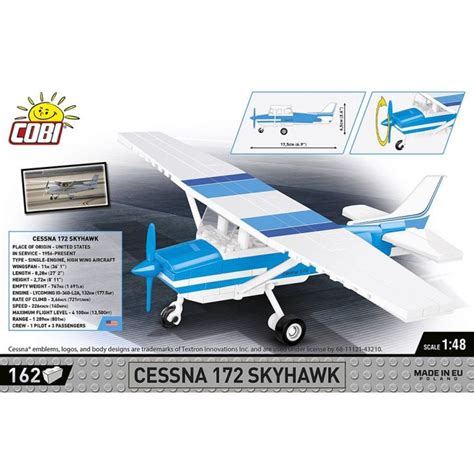 Cobi 26622 Aircraft Cessna Skyhawk 172 Wb Model Plane Building Bricks