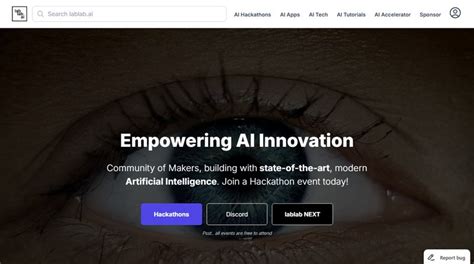 Lablab是一个专注于人工智能创新的社区，通过举办ai黑客马拉松和活动，激励人才利用最先进的人工智能技术进行创新。 Soai Im