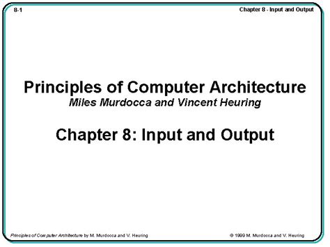 Chapter 8 Input And Output 8 1 Principles