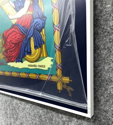 에르메스 스카프 액자 알루미늄 화이트 플랫 아트팜