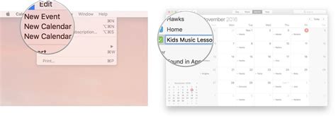 Настройка календаря Mac Os