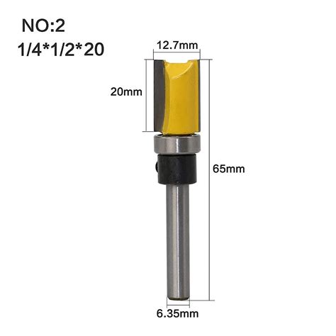 4PCS Flush Trim Router Bit 1 4 Inch Top Bearing Flush Trim Bit Trim Router Bits For Woodcutting
