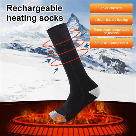 2022 년형 Usb 충전식 전기 온열 양말 발을 따뜻하게 하는 발을 따뜻하게 하는 제품 추운 겨울용 스포츠 양말