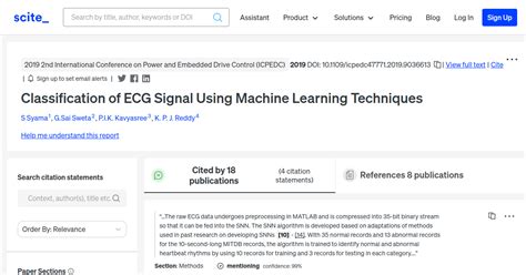 [citation Report] Classification Of Ecg Signal Using Machine Learning