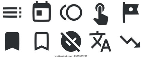 Set 10 Icons Actions Set Vector Stock Vector Royalty Free 2323323291 Shutterstock
