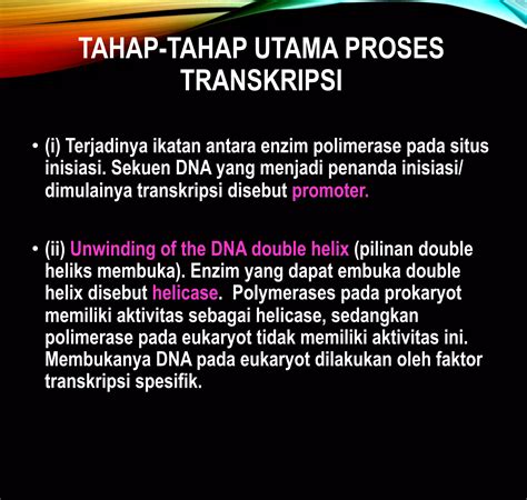 Biomol 6 Transkripsi 1 From Dna To Rna Ppt