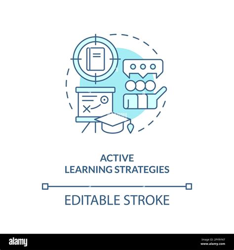 Active Learning Strategy Turquoise Concept Icon Stock Vector Image And Art Alamy