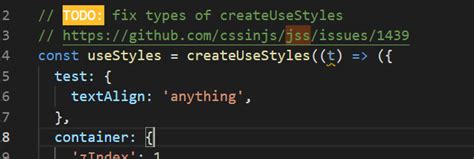 types don t work on on `createusestyles` · issue 1439 · cssinjs jss · github