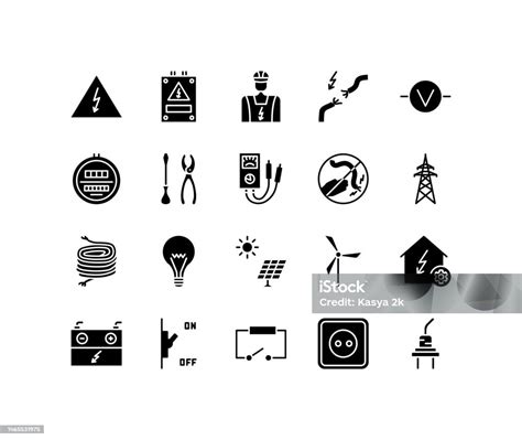 전기 플랫 라인 아이콘을 설정합니다 전원 소켓 찢어진 전선 에너지 미터 램프 전기 서비스와 같은 아이콘이 포함되어 있습니다 웹 사이트 또는 모바일 앱에 대한 간단한 평면