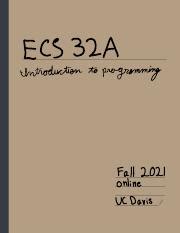 ECS 32A Up To Lect6 Pdf ECS 32A Introduction To Programming Fall 2021 Online UC Davis Lecture2