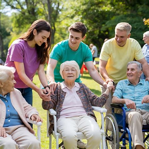 Premium Photo Intergenerational Volunteers Helping Elderly People